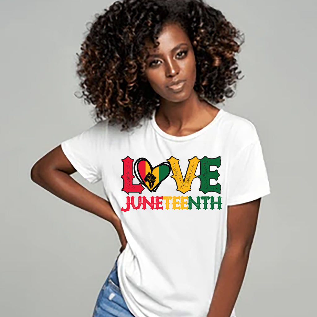JUNETEENTH | Printed White Unisex Tees (**) – collegiateluxe