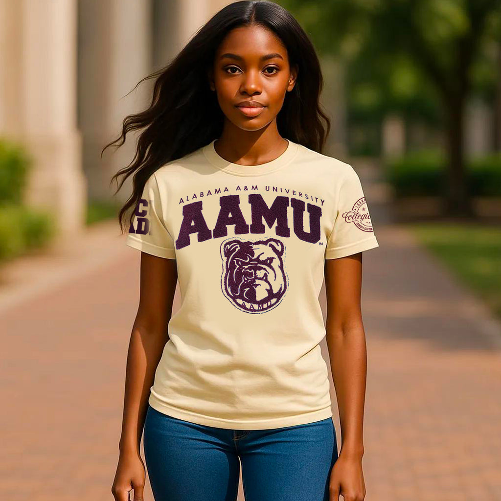 Alabama A&M | LOGO Chenille EMBROIDERY UNISEX TEES (09/18 ...