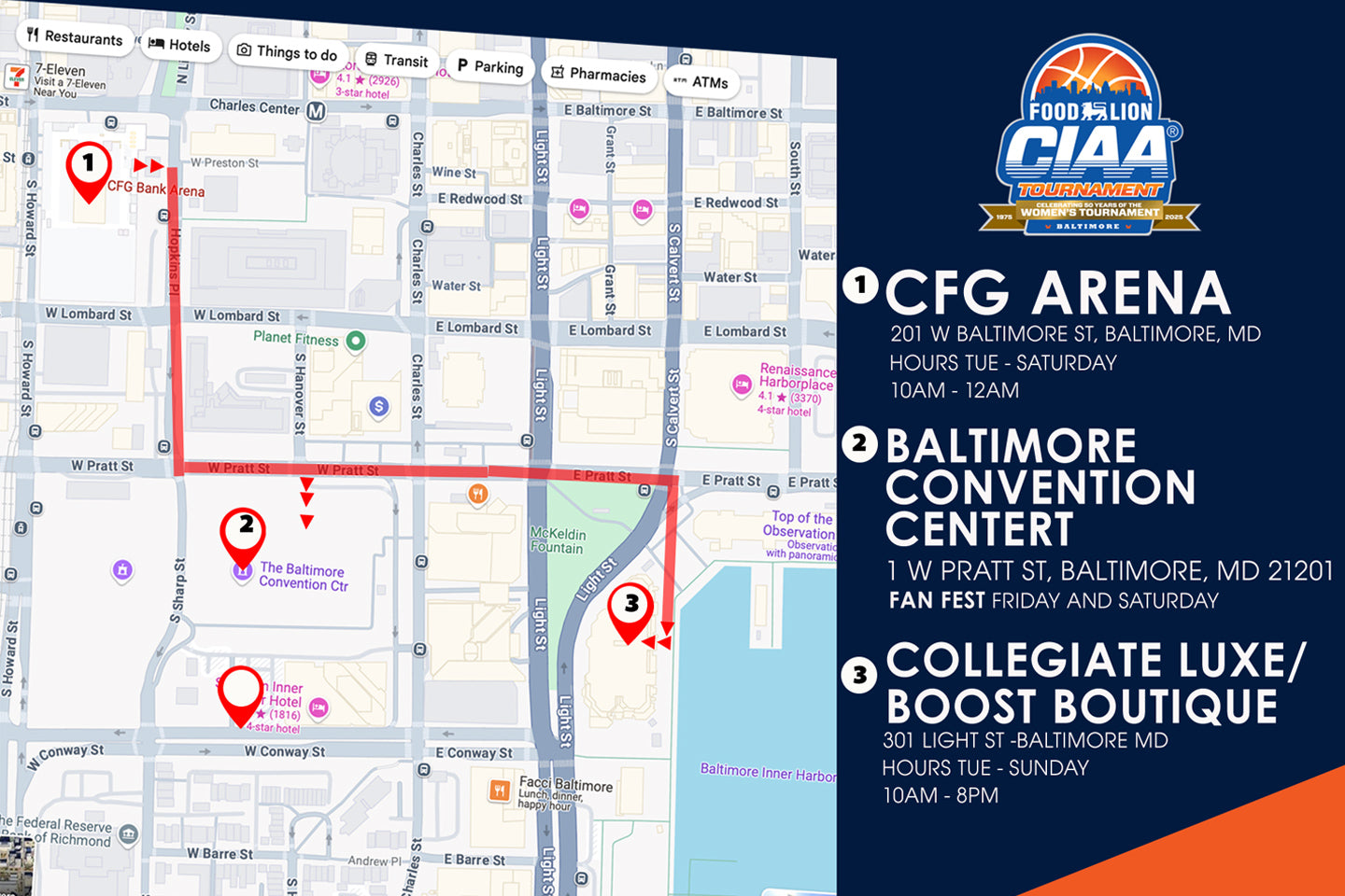Baltimore Inner Harbor Map Baltimore Inner Harbor: Over 76