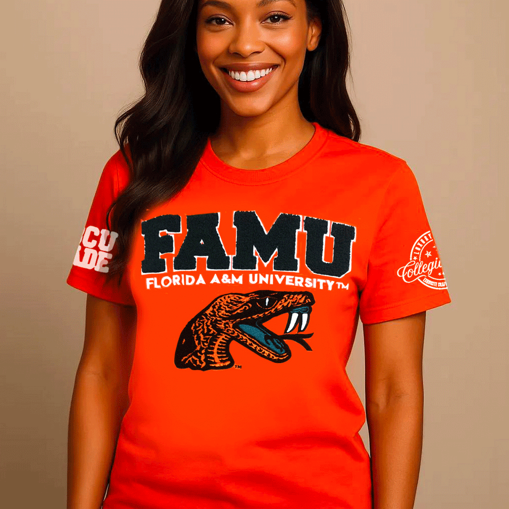 Pre Order (Ship FEB 1ST ) FAMU | FAMU ARCH ORG Chenille Unisex Tee (ln ...