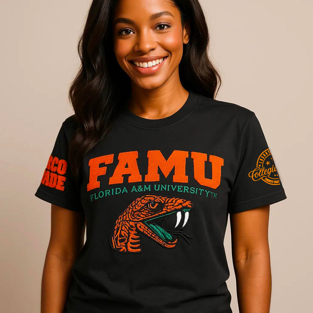 FAMU | Black Chenille ARCH Tees Unisex (aja** – collegiateluxe