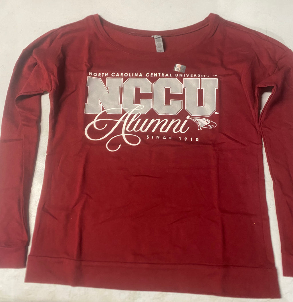 NCCU | FANCY ALUMNI MAROON Ladies Off the Shoulders – collegiateluxe