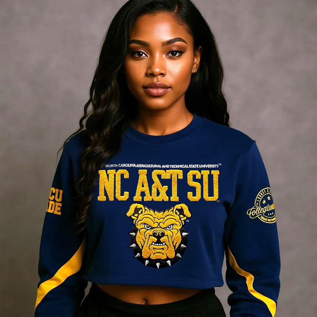 NC A&T SU | Chenille Flex Crop (a** – collegiateluxe