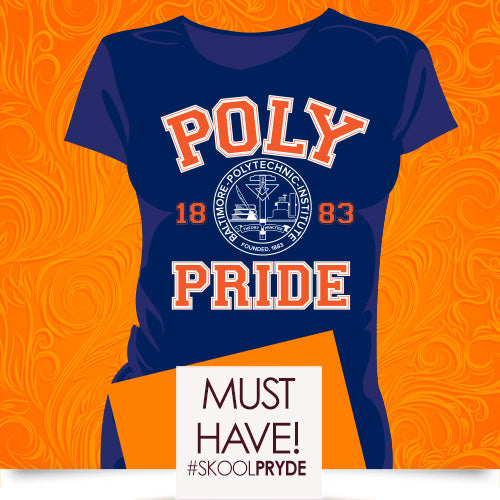 Baltimore Polytechnic Institute | POLY PRIDE Navy Lady Tees ...