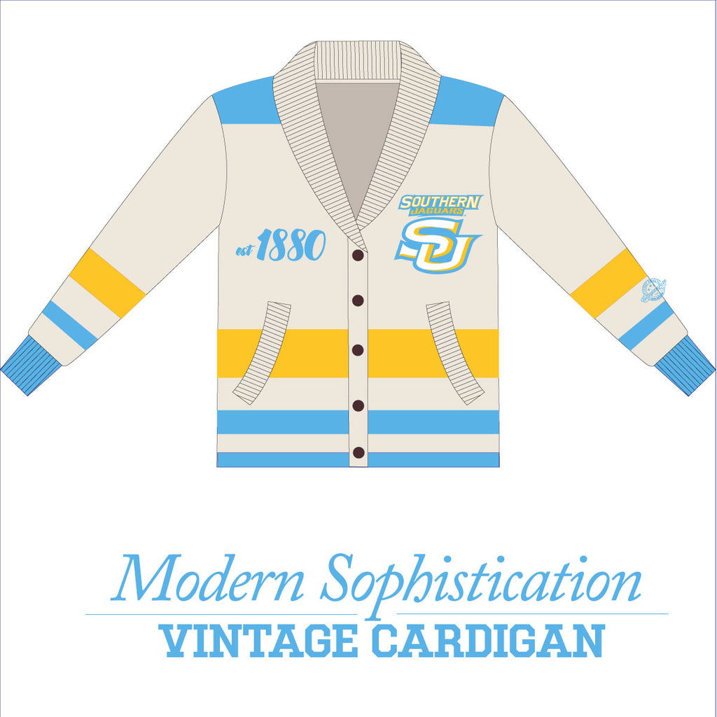 Southern University Cardigan PEARLED IVORY ( aja) – collegiateluxe