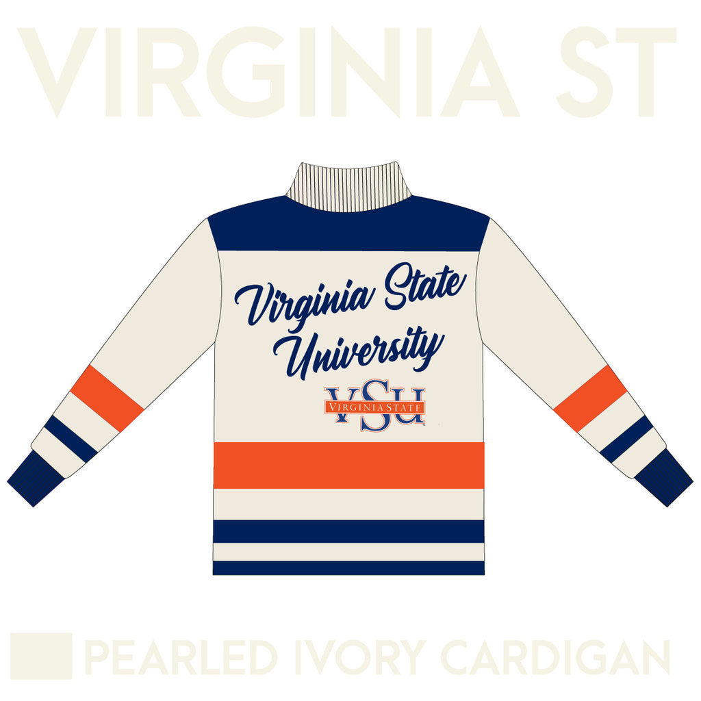 Virginia State | Cardigan PEARLED IVORY (a** – collegiateluxe