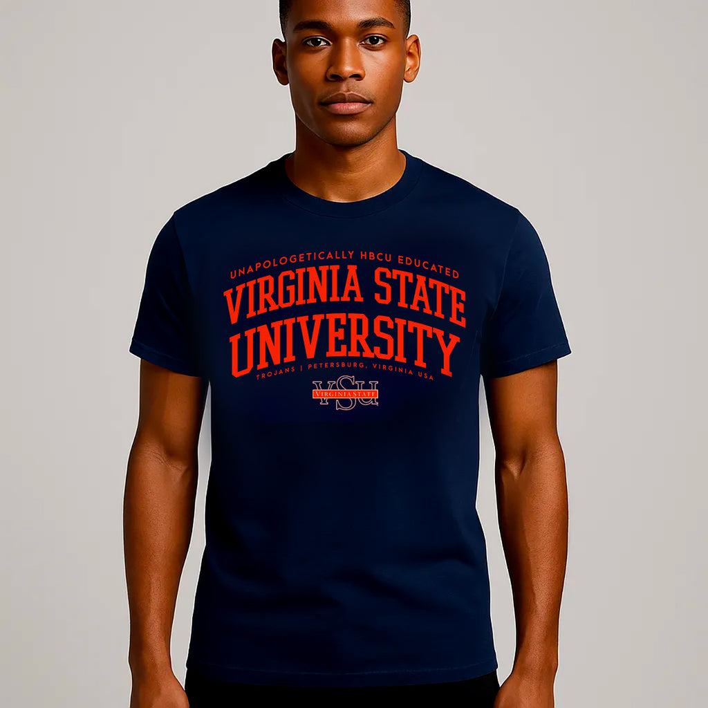 Virginia State | VSU EDUCATED Navy Unisex Tees (**) – collegiateluxe