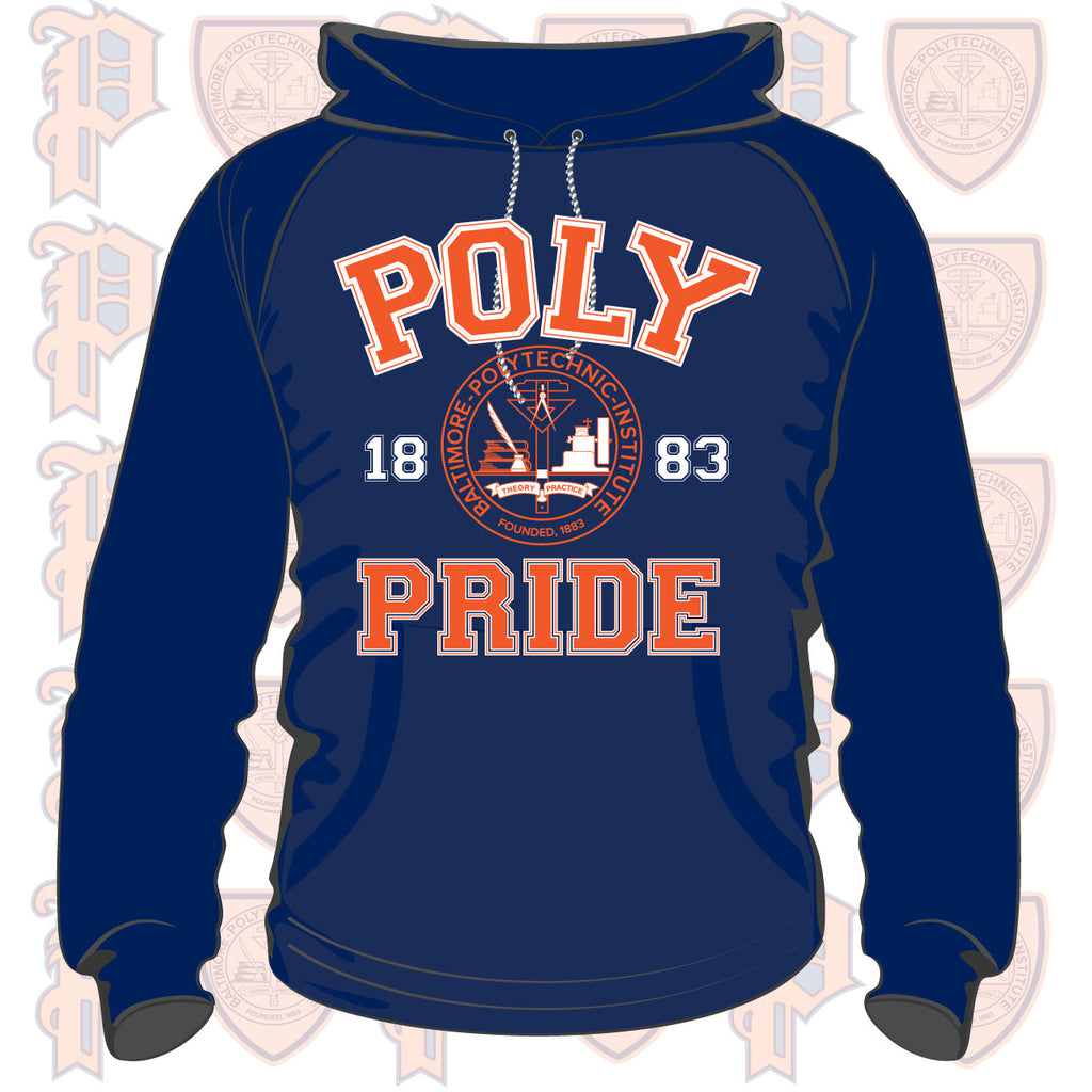 Baltimore Polytechnic Institute | POLY PRIDE Navy Unisex Hoodie ...