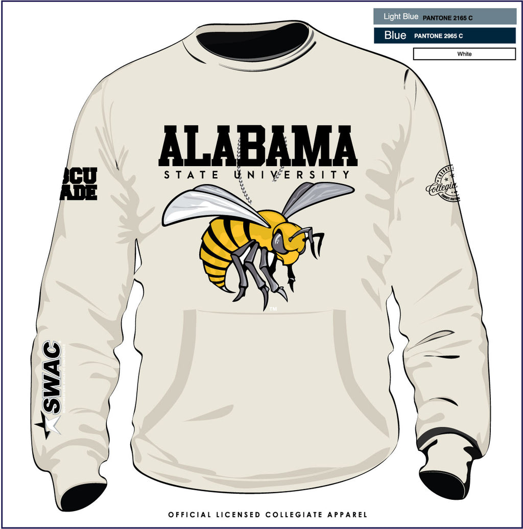 Alabama State | CREAM SWAC Chenille Sweatshirt (DK) – collegiateluxe