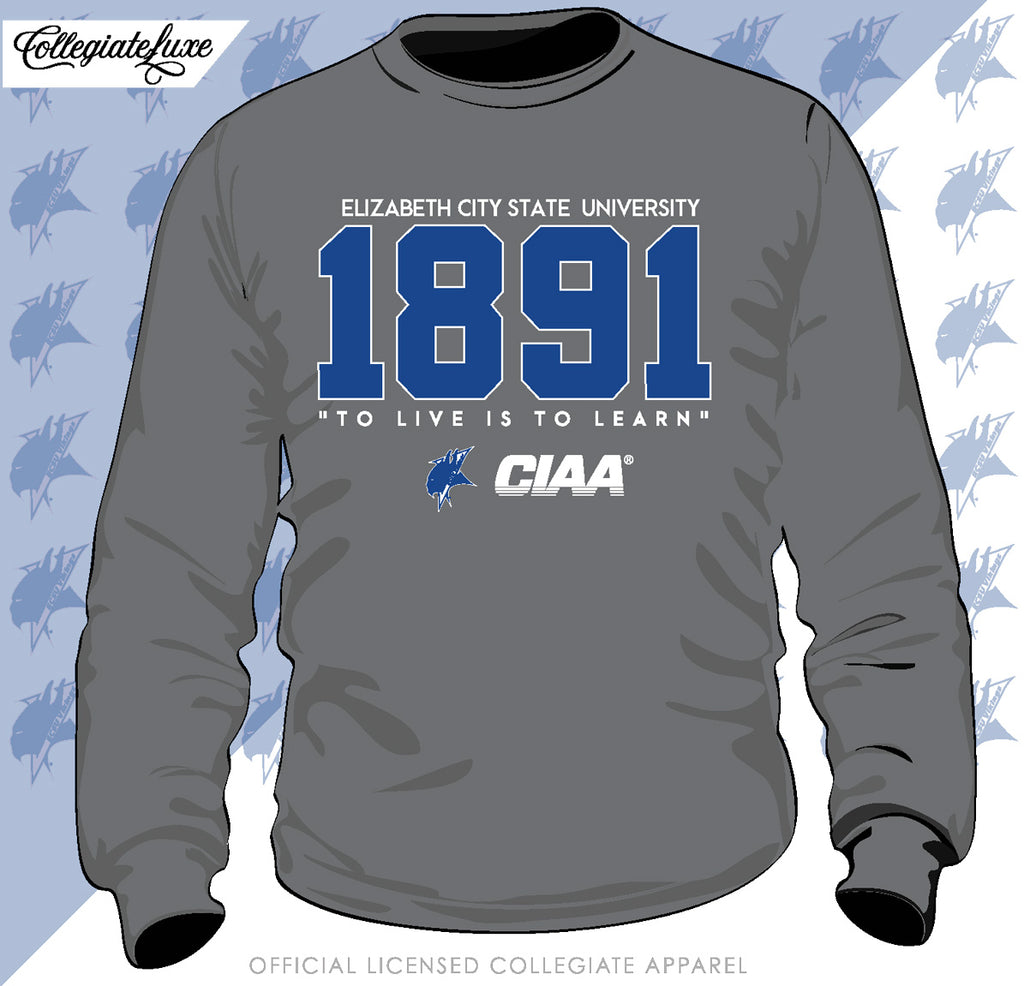 ECSU | EST. Gray Unisex Sweatshirts (**) – collegiateluxe