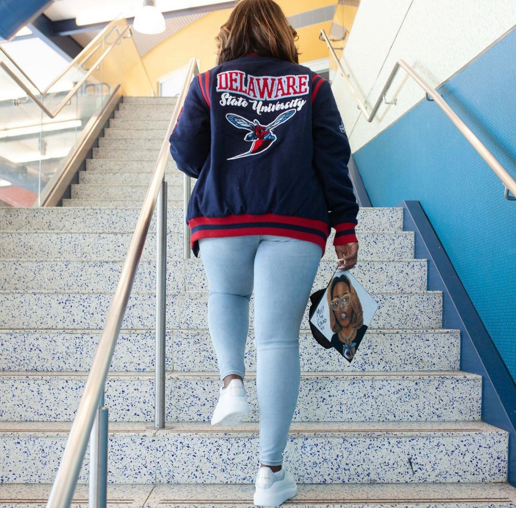 DEL STATE | VARSITY JACKET Unisex -aja – collegiateluxe