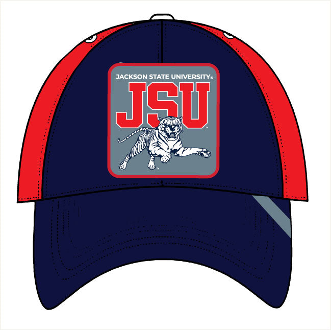 JACKSON ST. | JSU Tiger Navy/Red Trucker (** – collegiateluxe