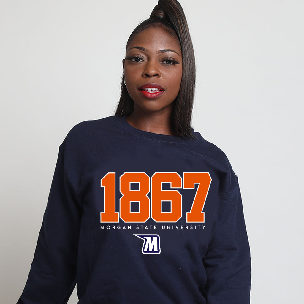 Morgan State | Est. 1867 Navy Unisex Sweatshirt (**) – collegiateluxe