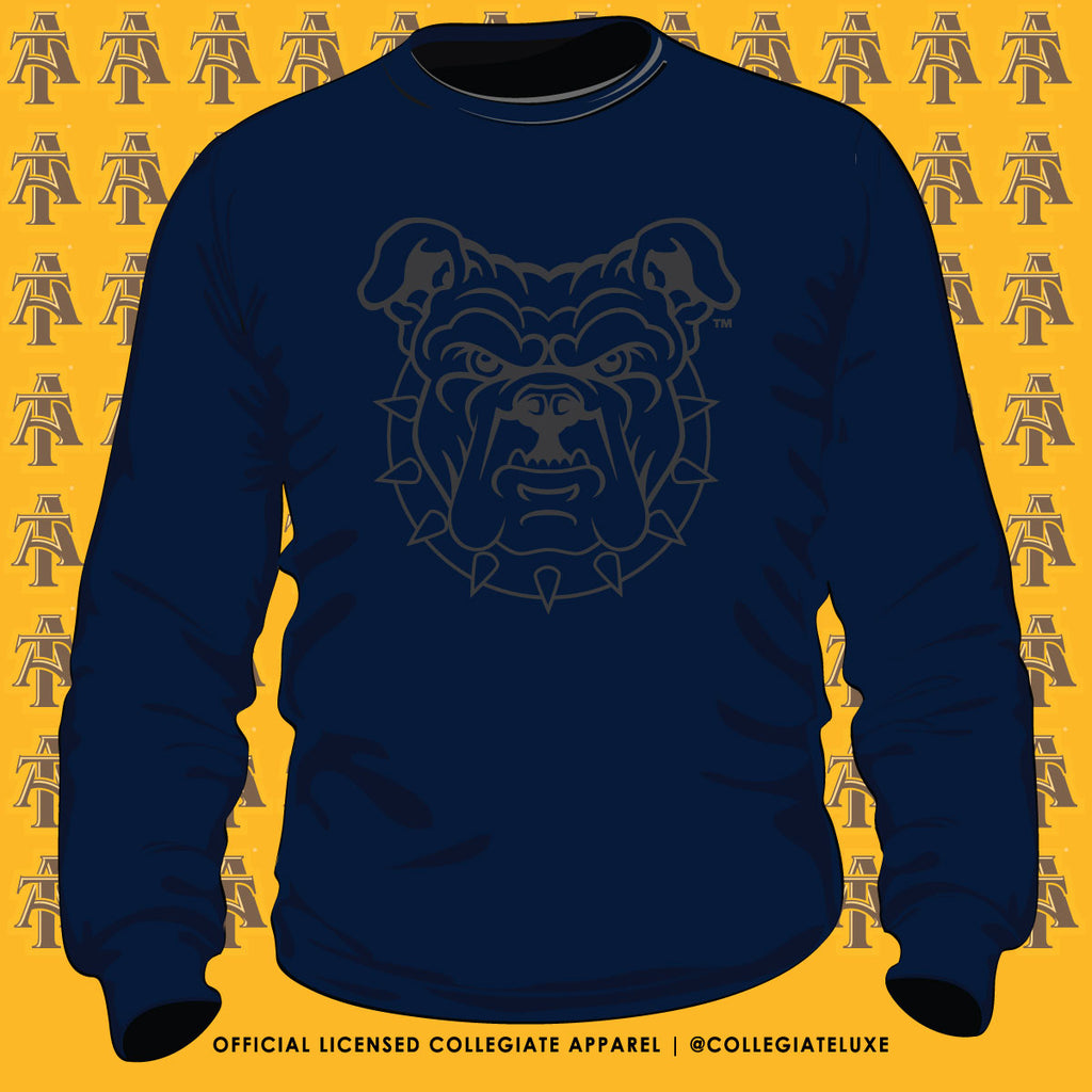 NC A&T SU | LIMITED EDITION BULLDOG | Puff Ink | NAVY Unisex Sweatshir ...