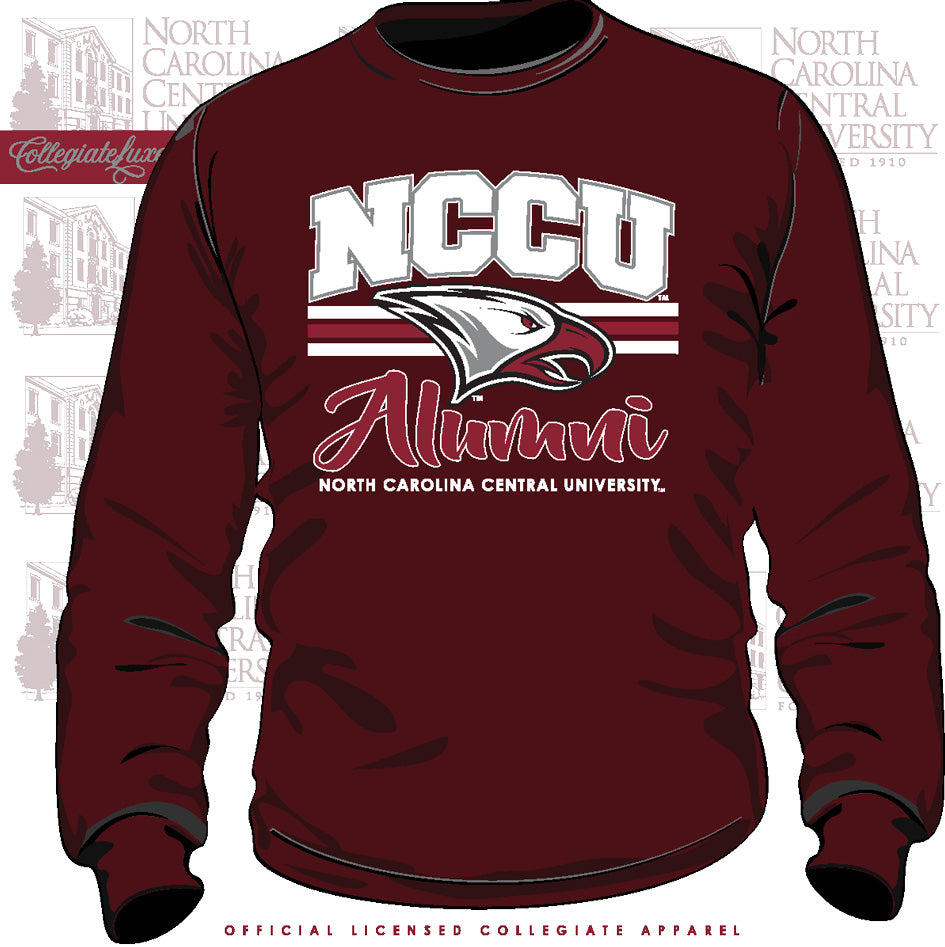 NCCU | Vintage ALUMNI Maroon Unisex Sweatshirts (**) – collegiateluxe