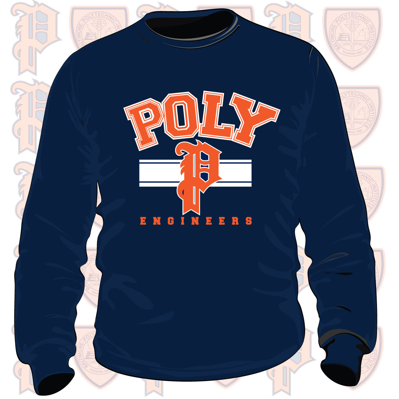 Baltimore Polytechnic Institute | POLY P ARCH Unisex Sweatshirt -DK ...