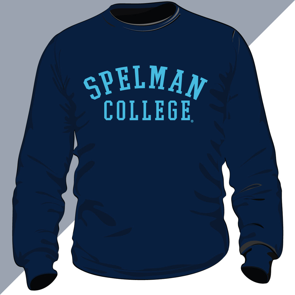 SPELMAN | UNIV. ARCH Navy 3D Puff Unisex Sweatshirt (**) – collegiateluxe