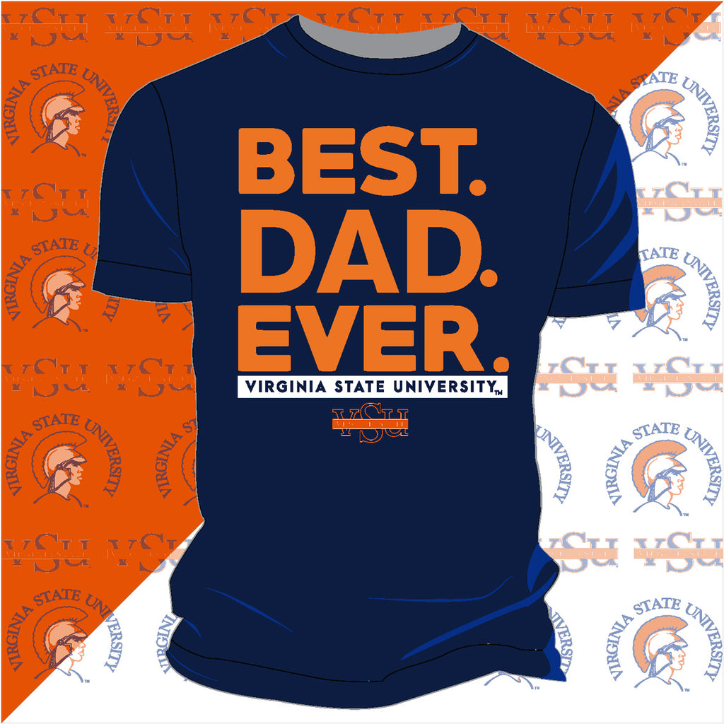 Virginia State | VSU BEST "DAD" EVER NAVY UNISEX TEE (**) – collegiateluxe