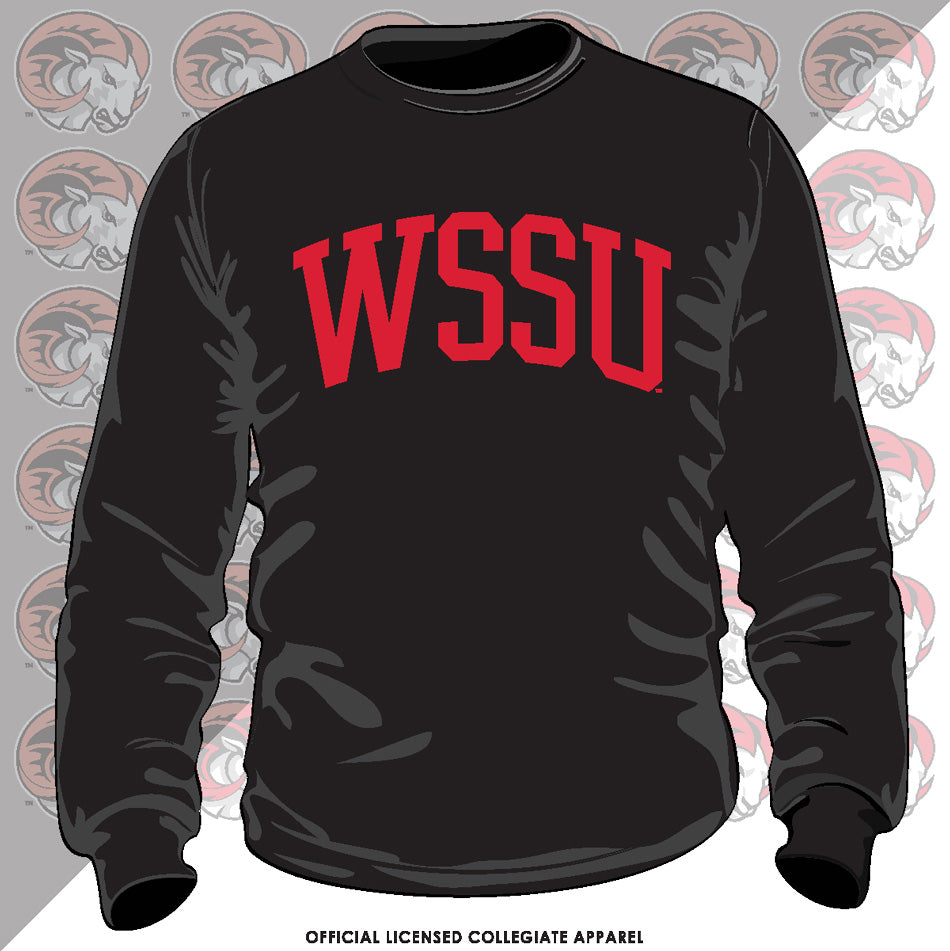 WSSU | Univ. Arch | Black W/Red Unisex Sweatshirt (**) – collegiateluxe