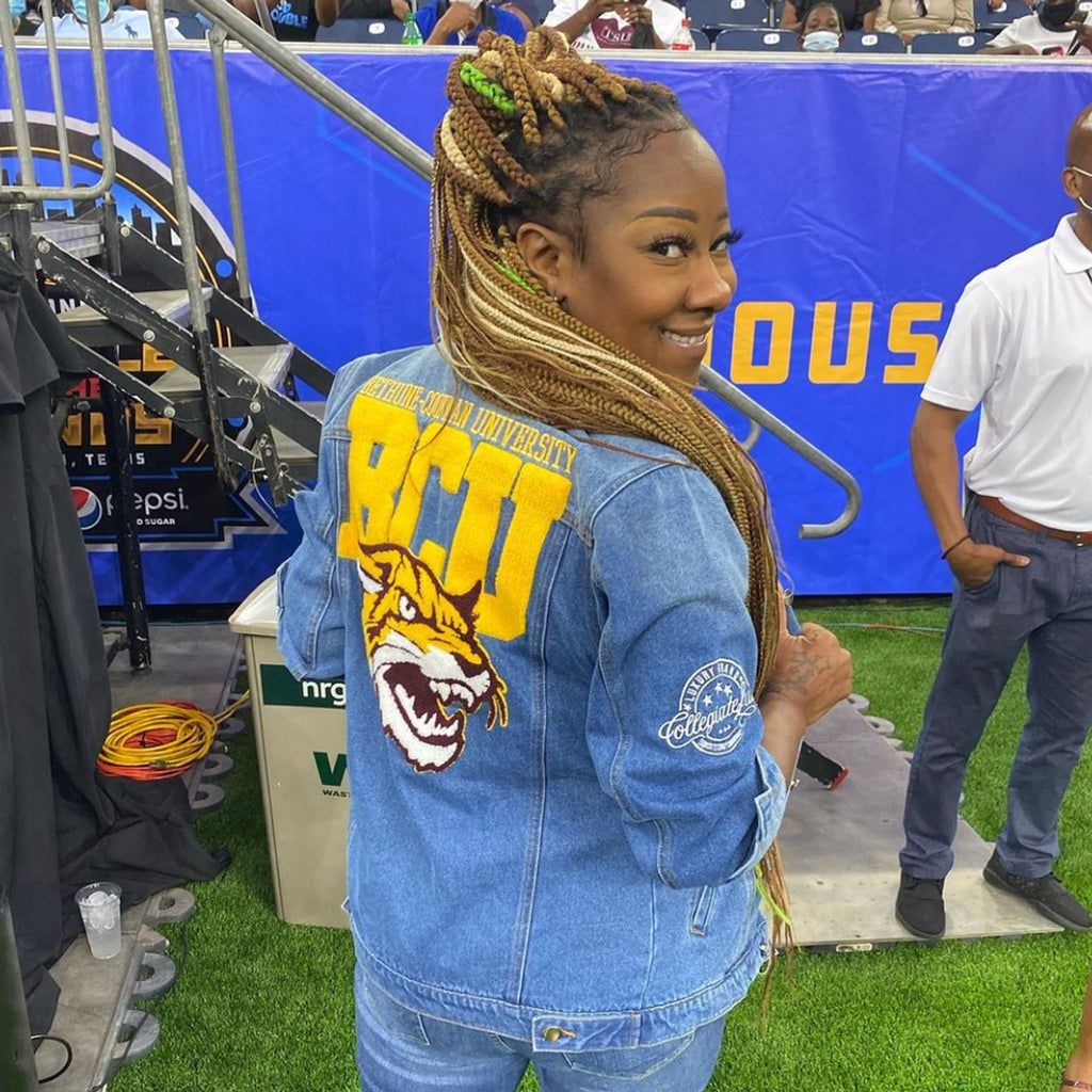 Bethune-Cookman | DENIM JACKET Unisex as – collegiateluxe